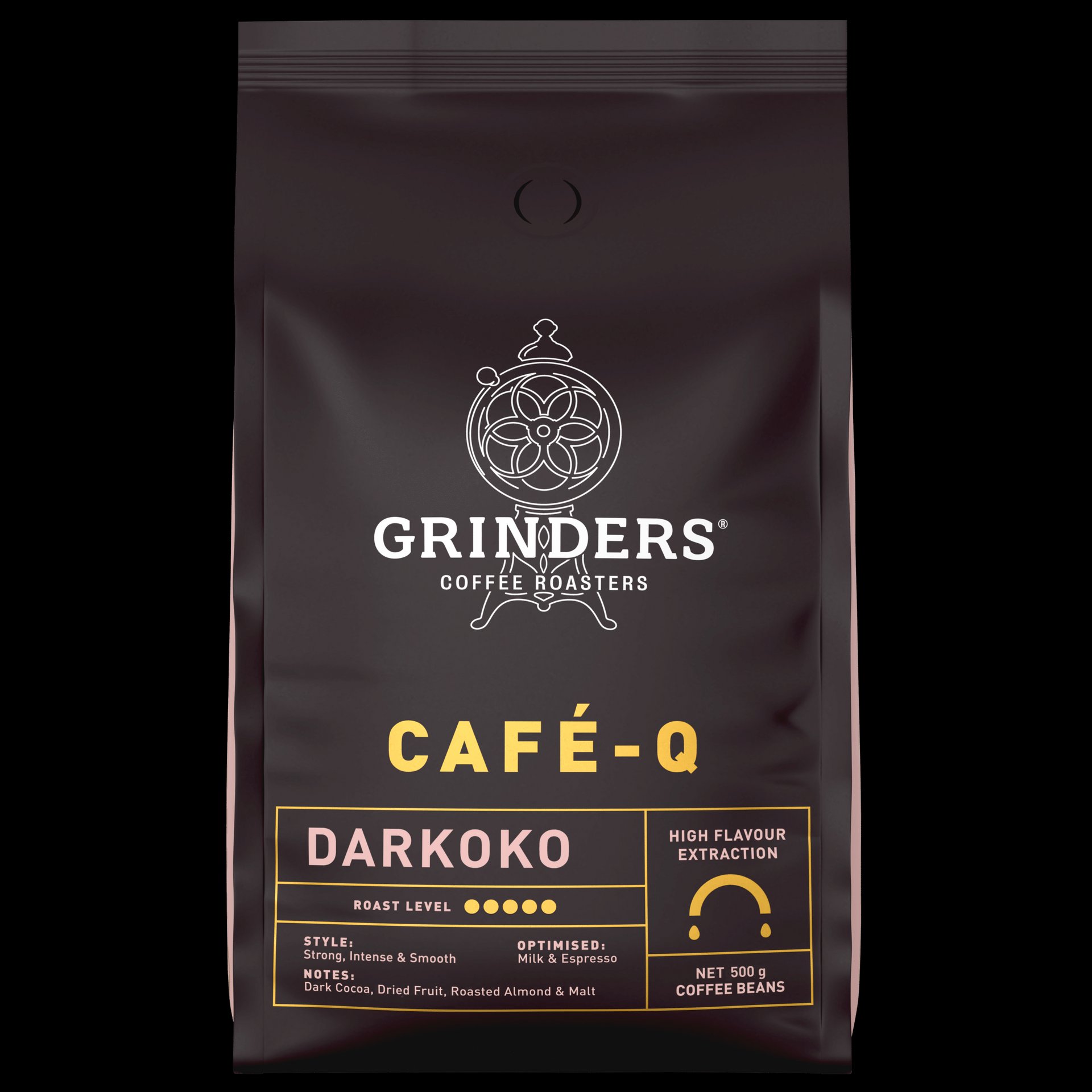 Grinders Cafe Q Darkoko Coffee Beans | 500g | Everuts