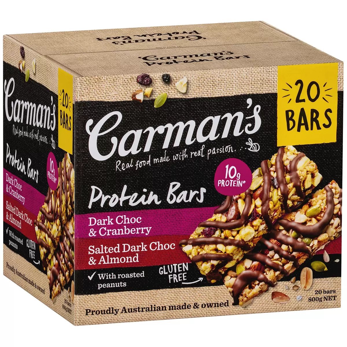 Carman's Gourmet Protein Bars 20 x 40g | Everuts