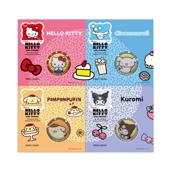Australia Post Hello Kitty & Friends Medallion Set | Everuts