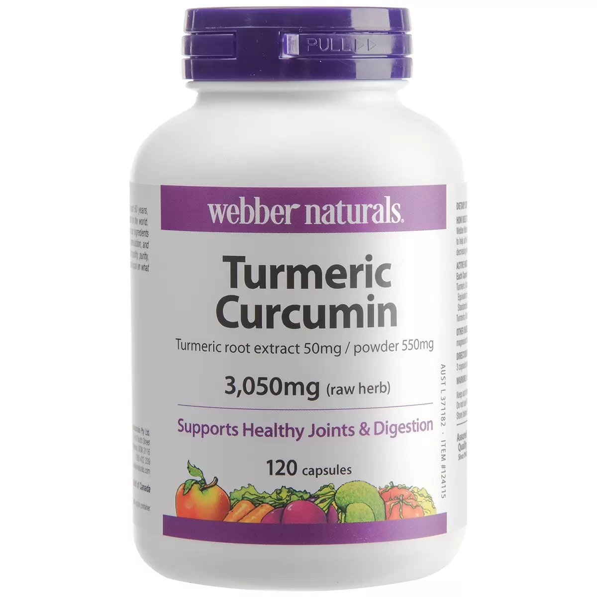Webber Naturals Turmeric Curcumin 120 Capsules | Everuts