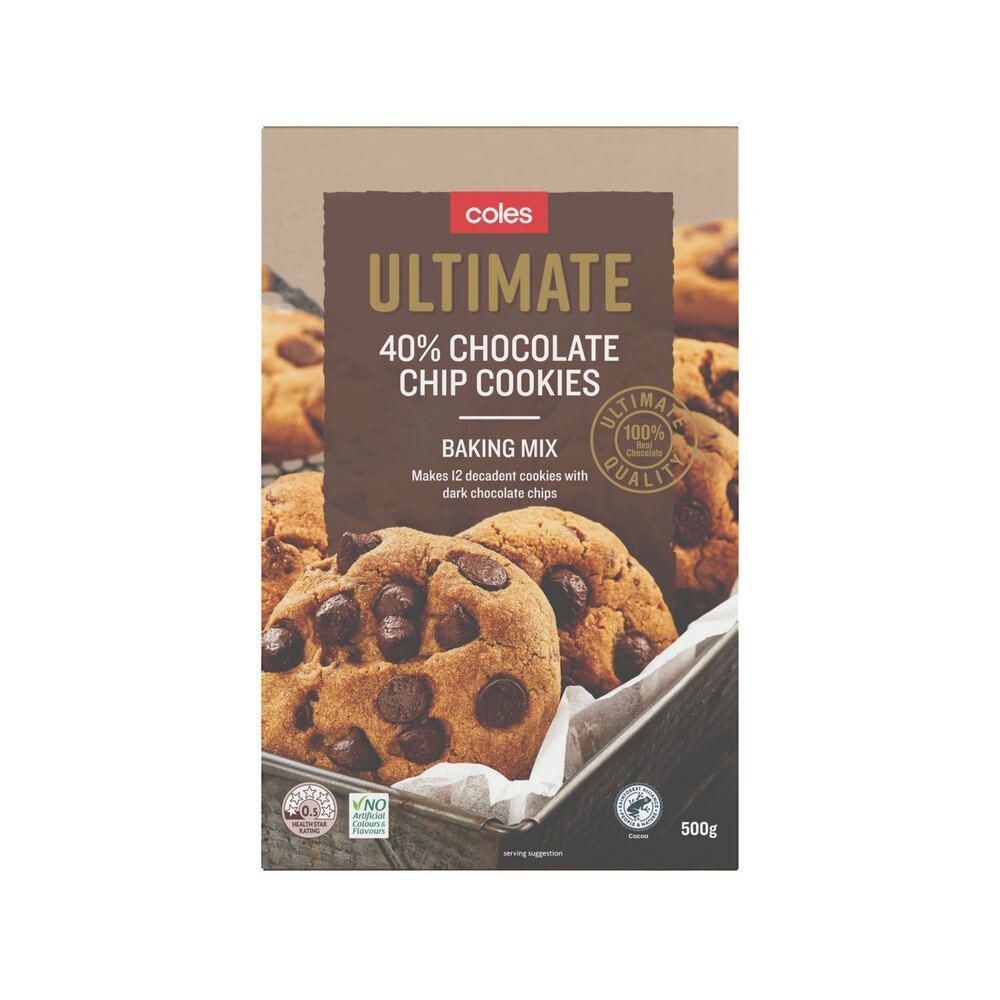 Coles Ultimate Choc Chip Cookie Baking Mix | 500g | Everuts