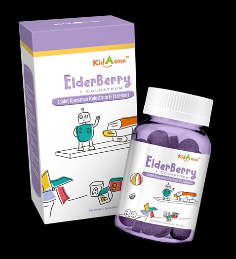 Kidaone Elderberry colostrum (1 bottle-QR removed)... | Everuts