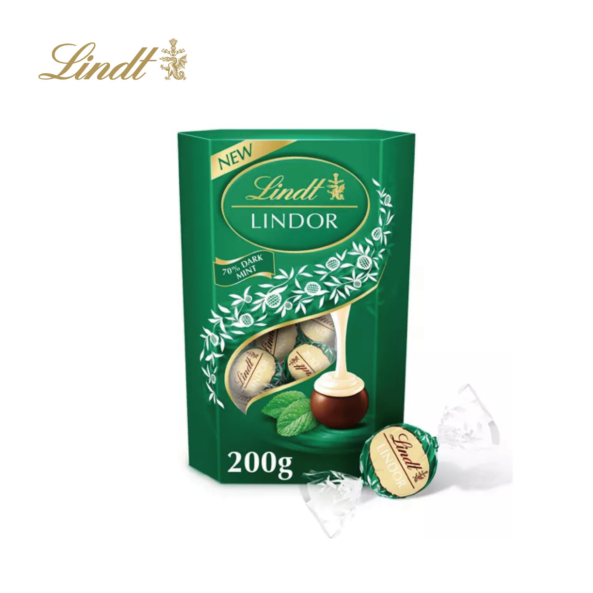 Lindt Lindor Dark Mint Chocolate Truffles Box 20. Everuts