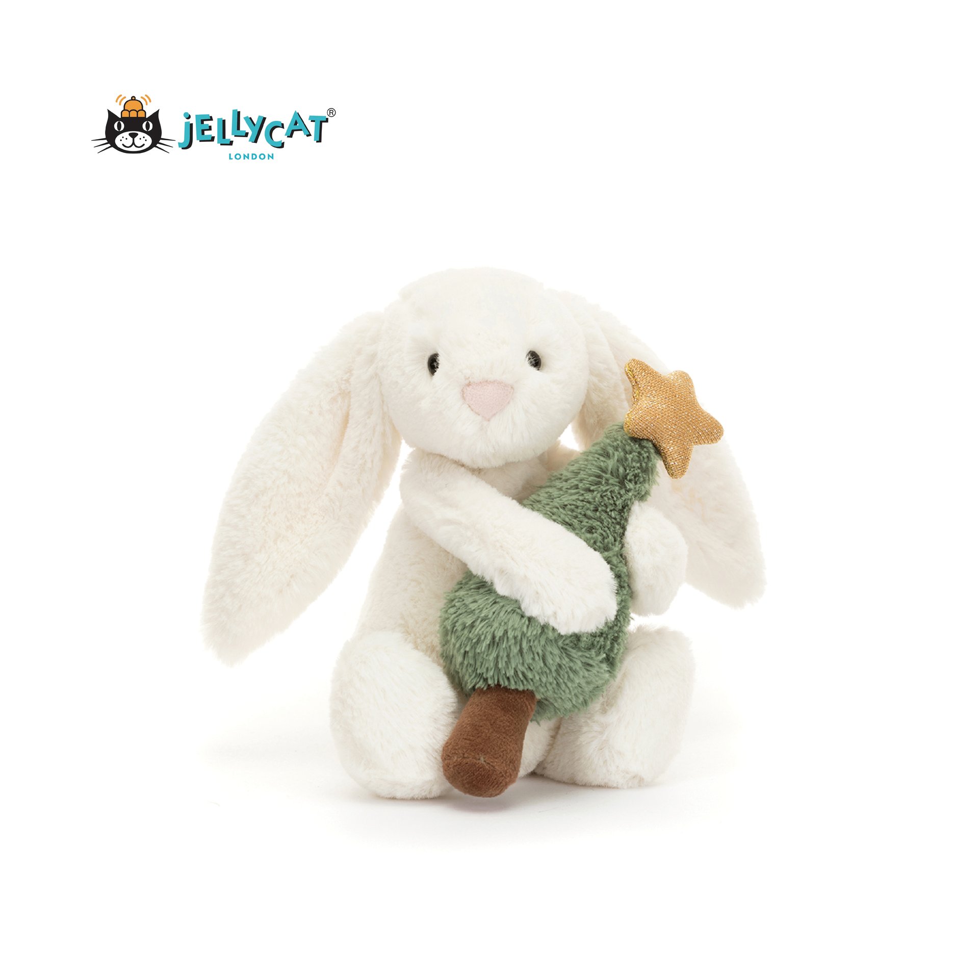 Jellycat Bashful Bunny with Christmas Tree | Everuts