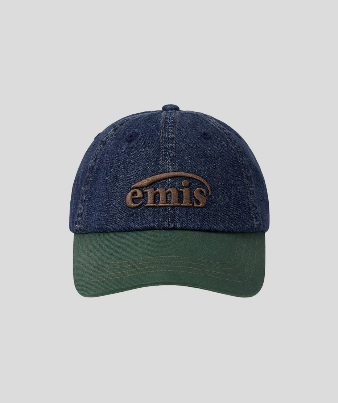 EMIS WASHED DENIM BALL CAP-BLUE/GREEN | Everuts