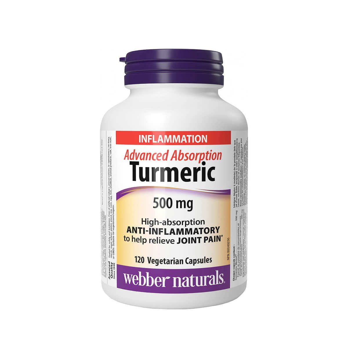 Webber Naturals Turmeric Advanced, 120 Capsules | Everuts