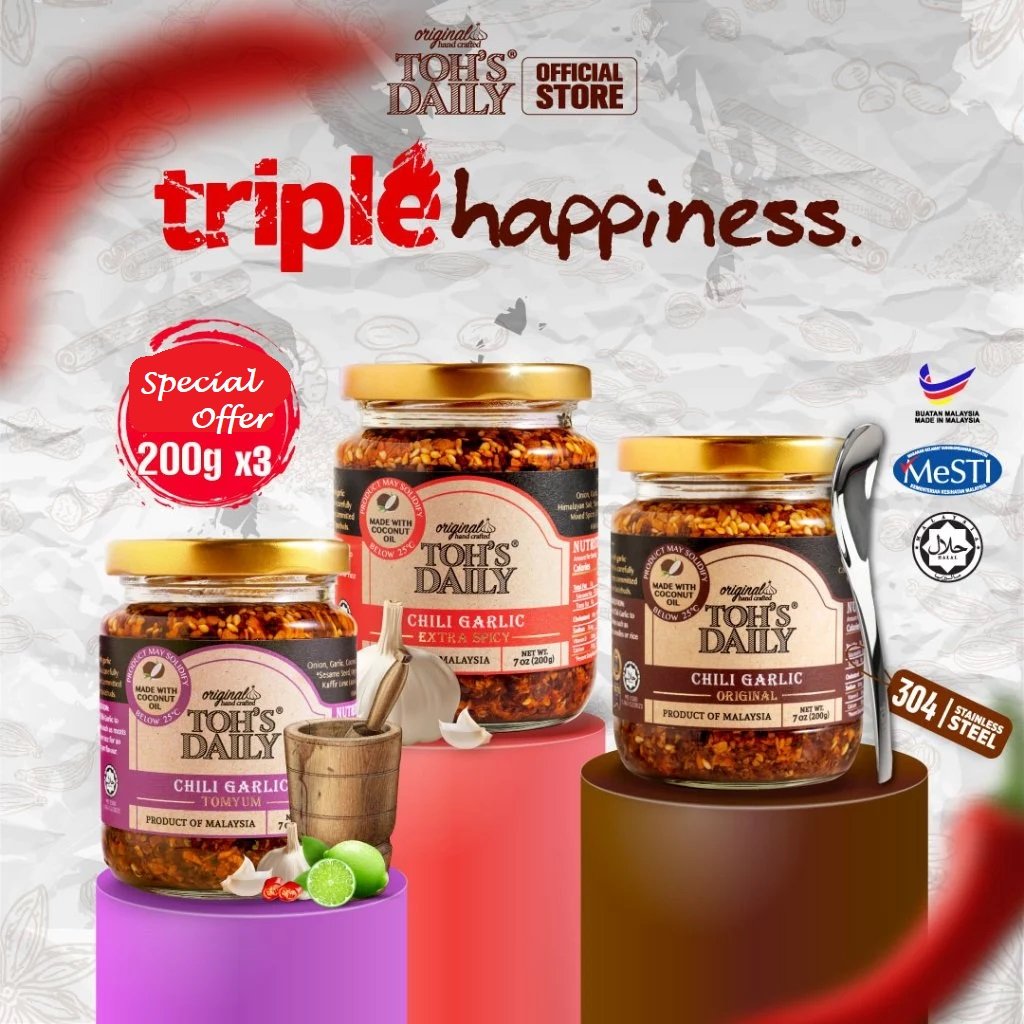 Toh’s Daily Triple Happiness Set 200g x 3 (Origina... | Everuts