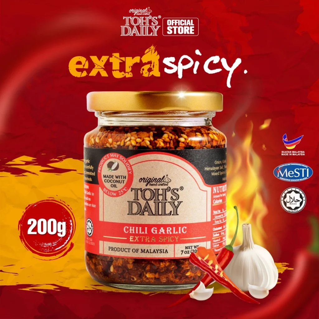 Toh's Daily 100% Chili Garlic Crisp 200g - EXTRA S... | Everuts