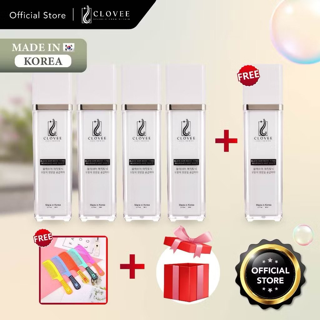 [5支優惠裝]CLOVEE 韓國🇰🇷草本黑髮王 80ml x 5支 [Black Hair Ma... | Everuts