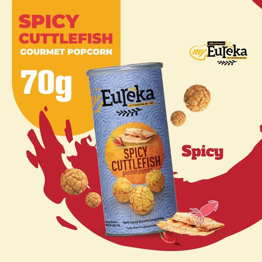 Eureka Popcorn Papercan - Spicy Cuttlefish 70g | Everuts