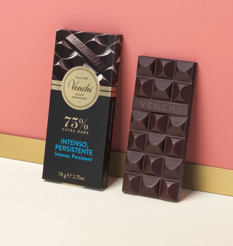 75% extra dark chocolate bar 78g x 18 | Everuts