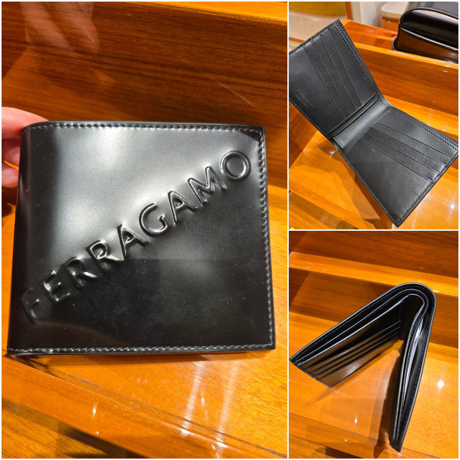 Salvatore Ferragamo Outlet Logo-embossed leather b... | Everuts