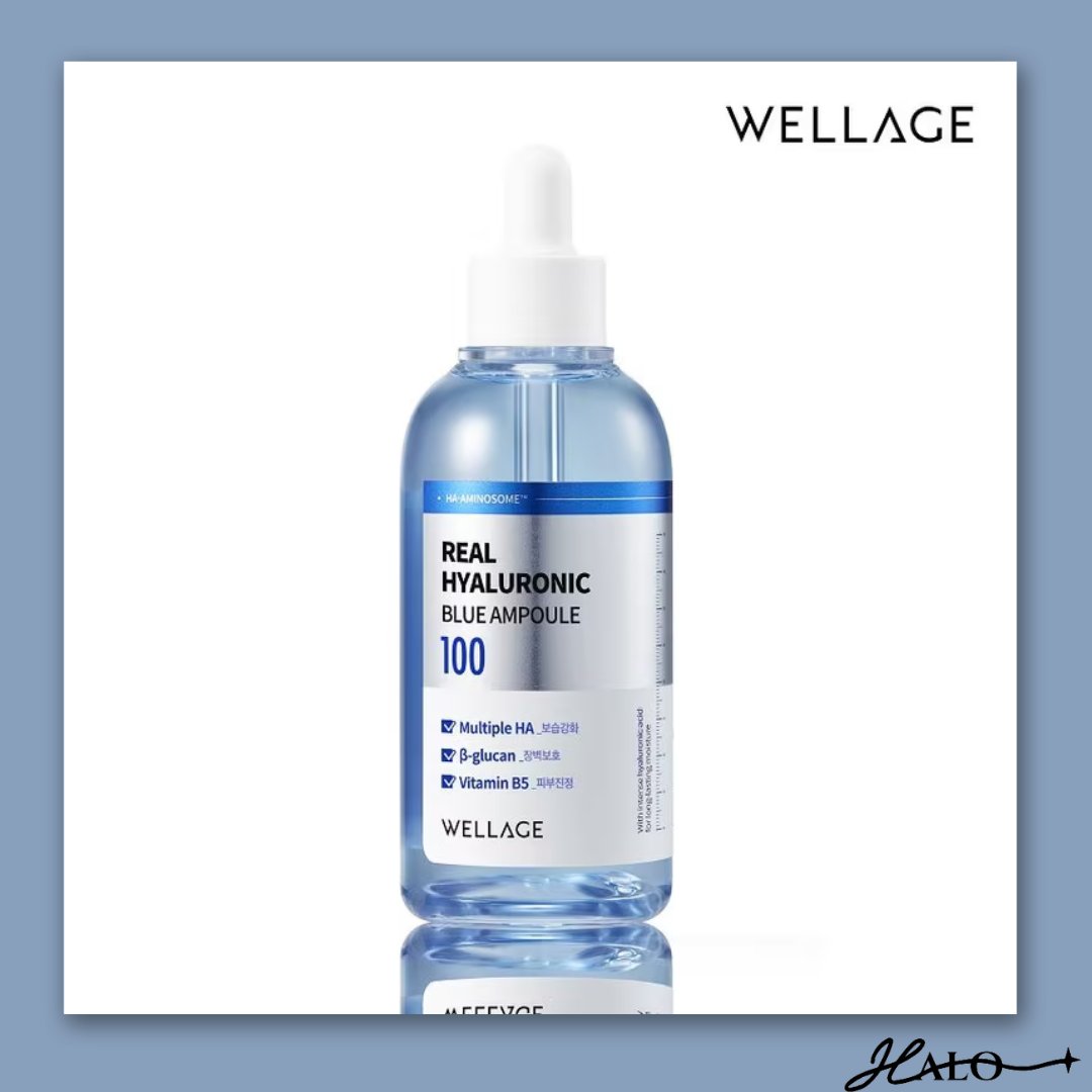 Wellage Real Hyaluronic Blue Ampoule 100%純透明質酸保濕精華... | Everuts