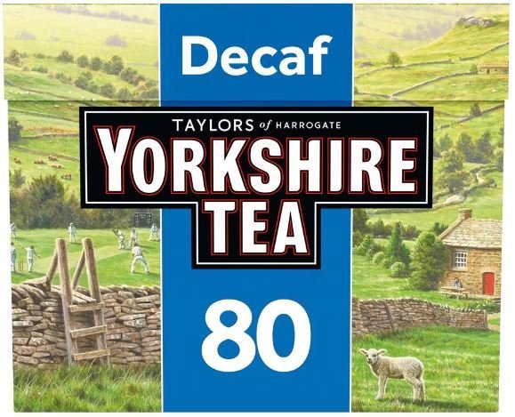 Yorkshire Decaffeinated 80 Teabags 250G x 4 boxes | Everuts