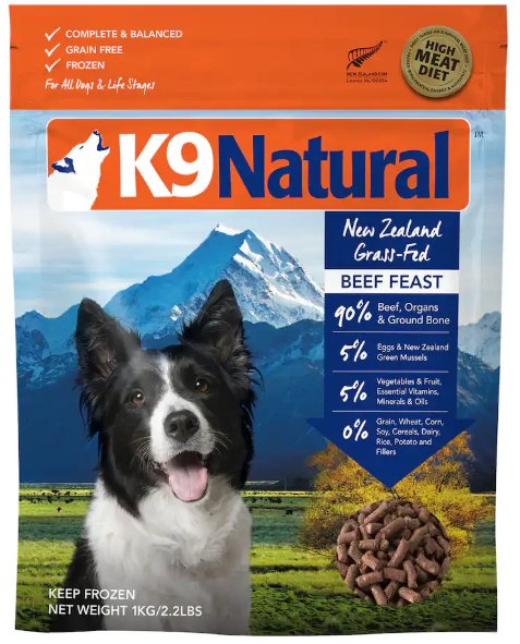 K9 Natural Beef Feast Freeze Dried Dog Food 3.6kg | Everuts