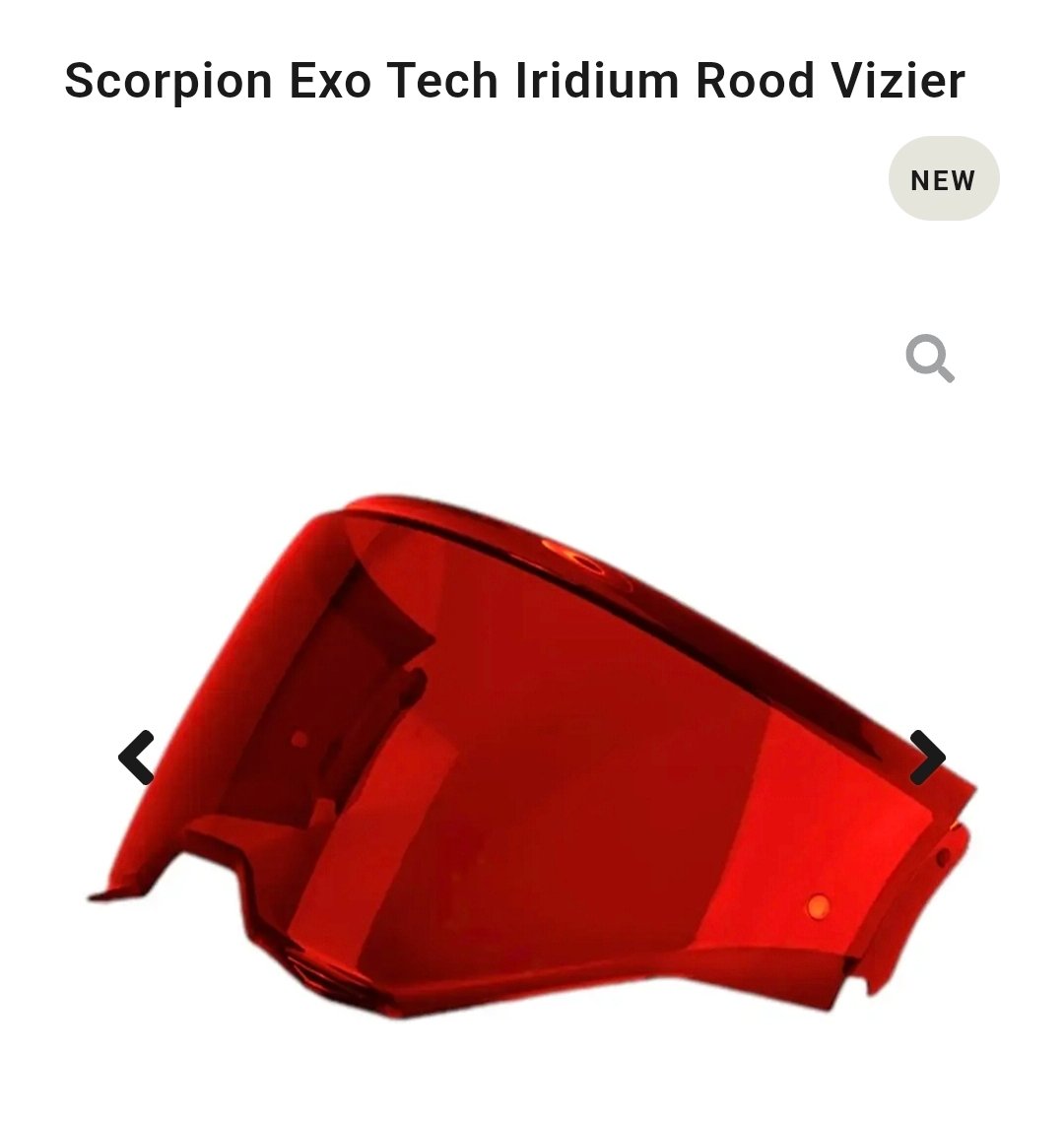 Scorpion Exo Tech Iridium Rood Vizier x1 | Everuts