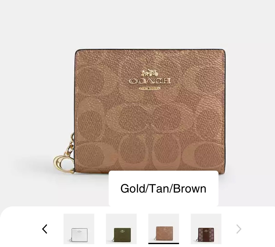 Coach Snap Wallet In Signature Canvas | Everuts