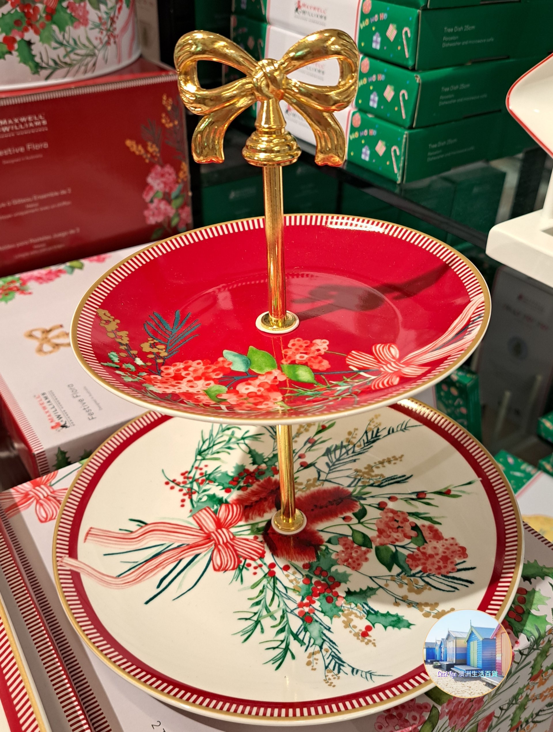 Maxwell & Williams - Festive Flora 2 Tiered Cake S... | Everuts