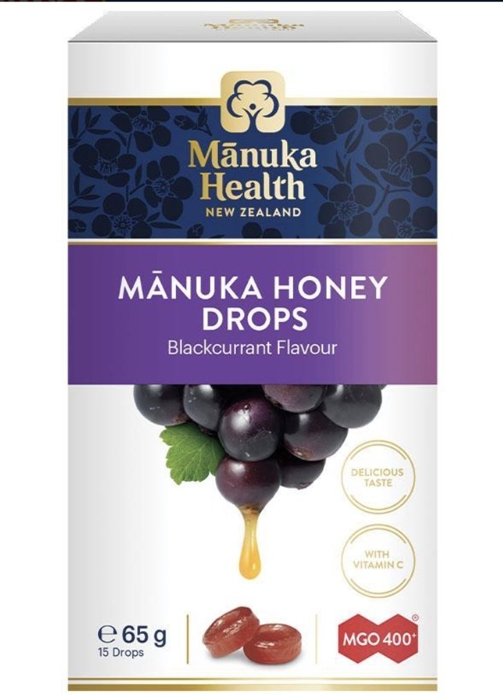 Manuka Health Manuka Honey Drops Blackcurrant 15 P... | Everuts