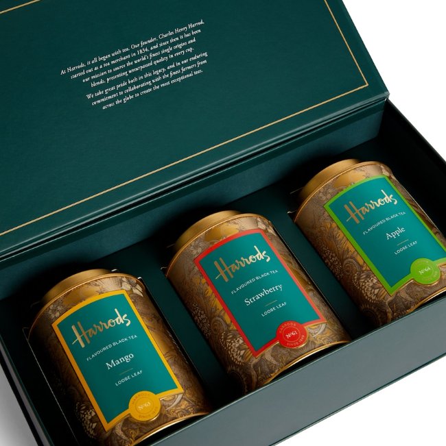 Harrods Flavoured Loose Leaf Tea Selection (3 x 12... | Everuts