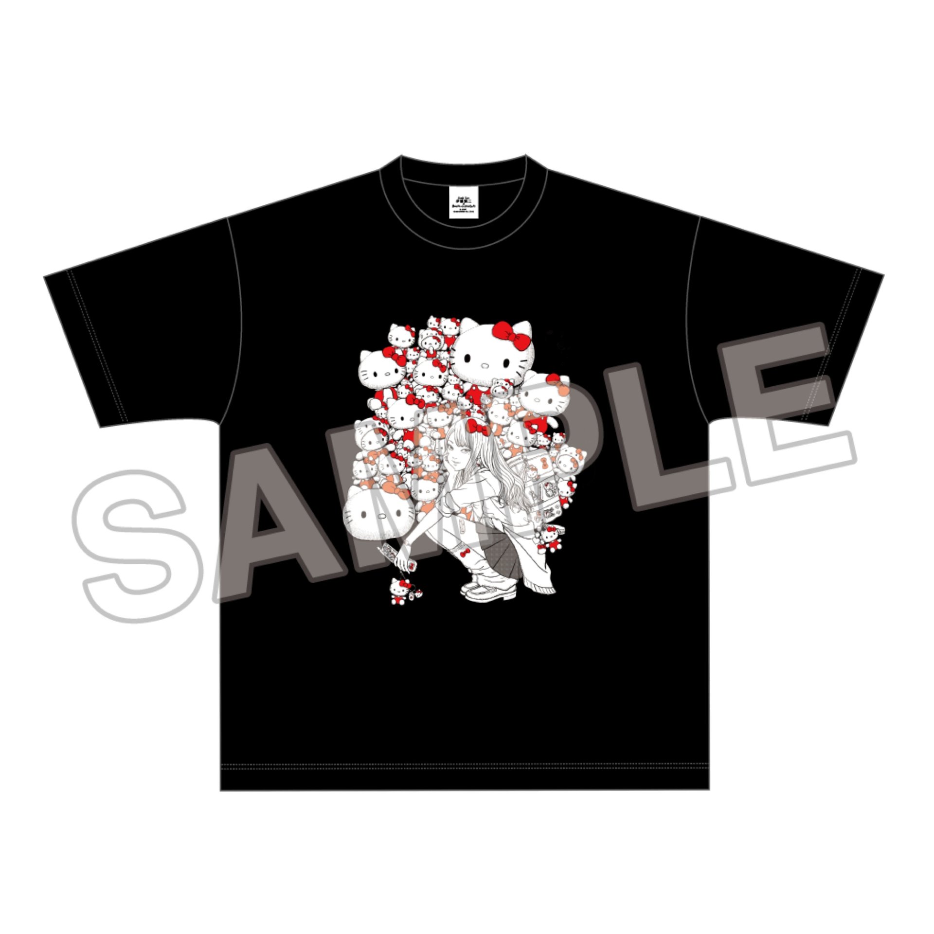 伊藤潤二×Sanrio Characters 富江xHello Kitty Tee 黑 m size... | Everuts