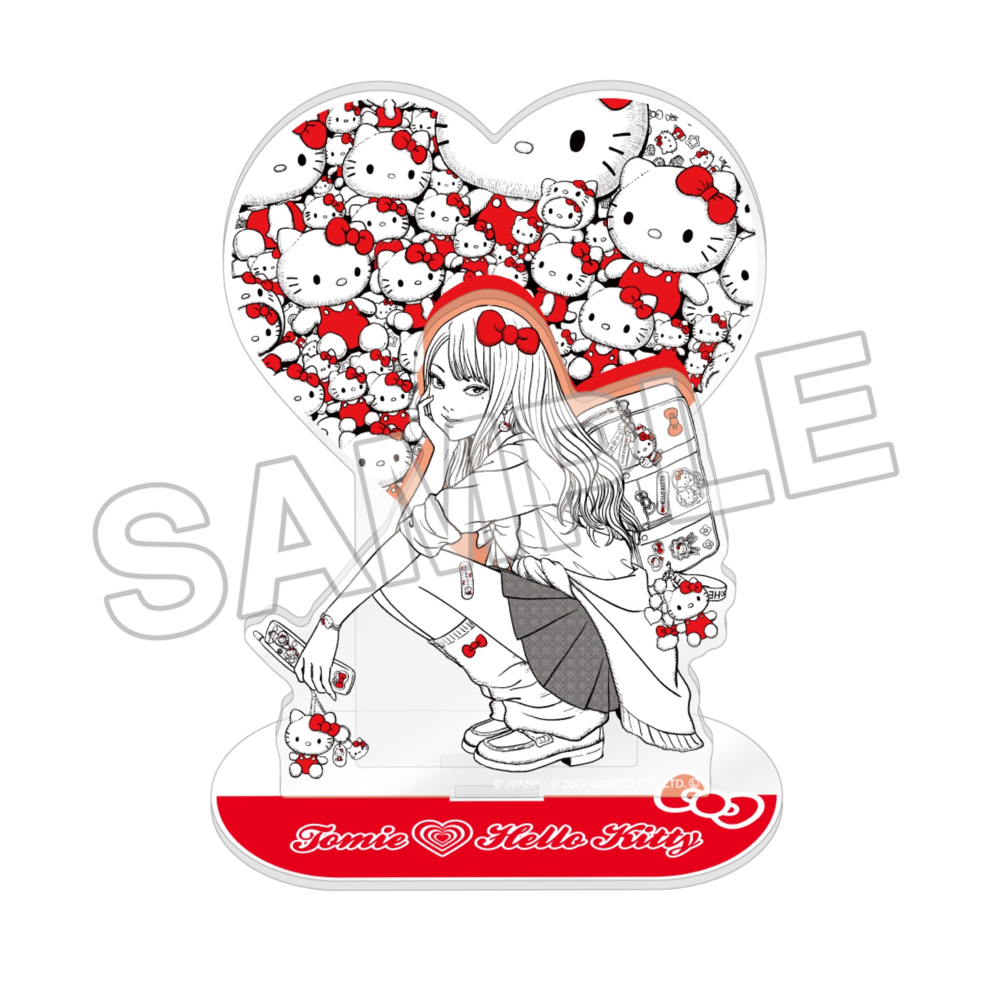 伊藤潤二×Sanrio Characters 富江xHello Kitty 啞加力膠立牌 x1 | Everuts