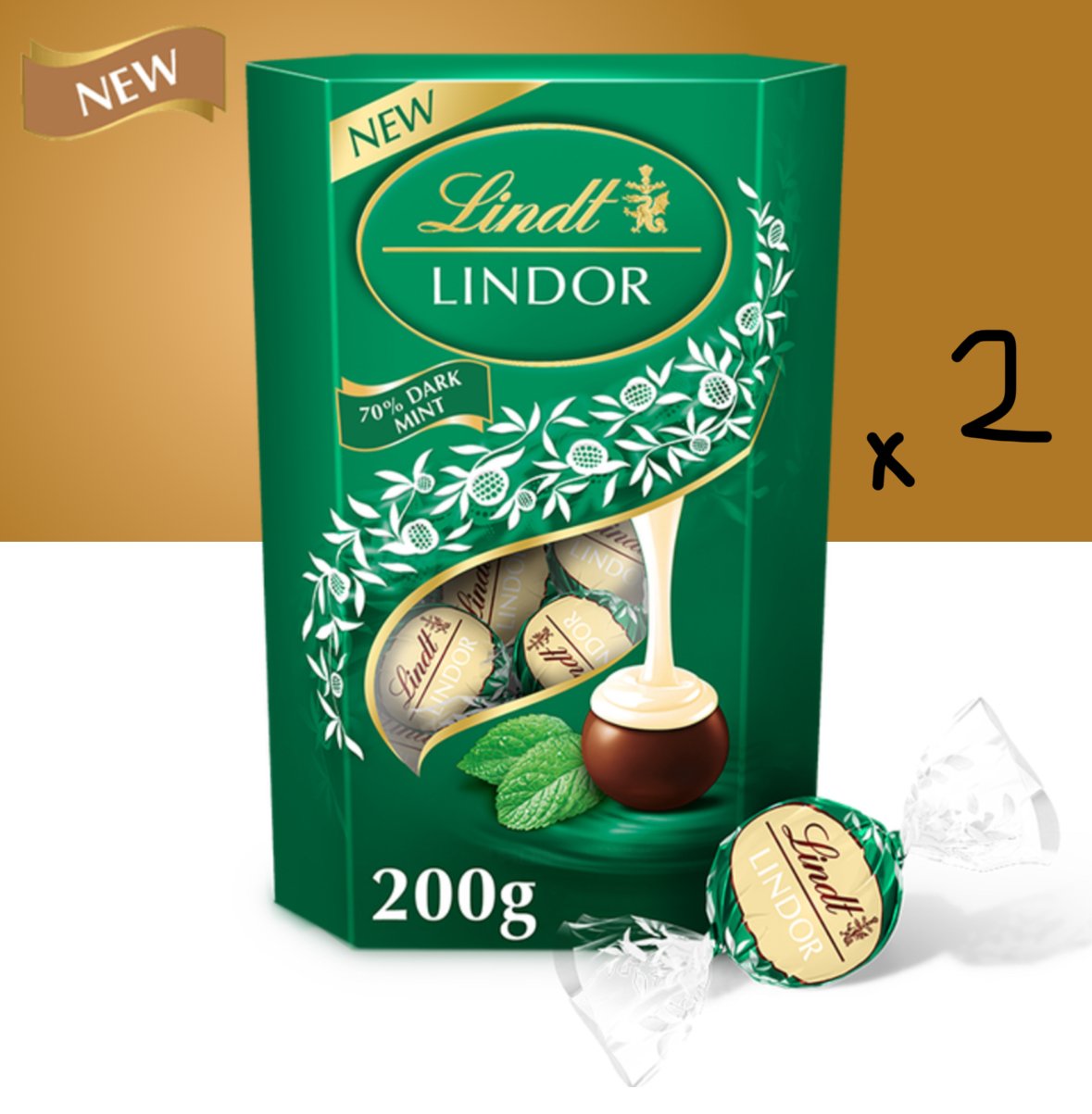 [New] Lindt LINDOR Dark Mint Chocolate Truffles 20... | Everuts