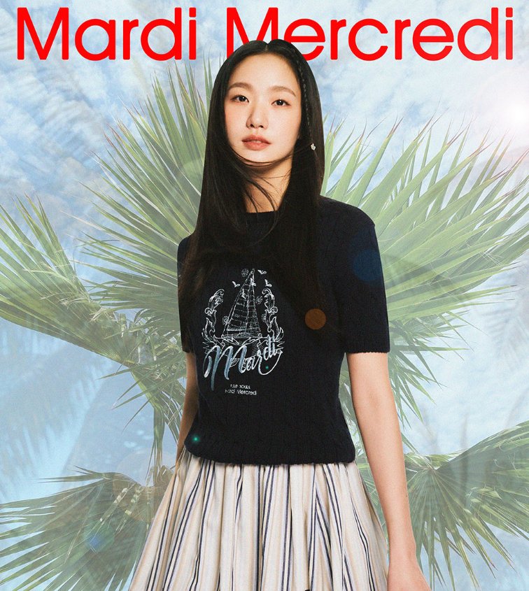 Merdi Mercredi CABLE KNIT HALF SLEEVE BON VOYAGE_N... | Everuts