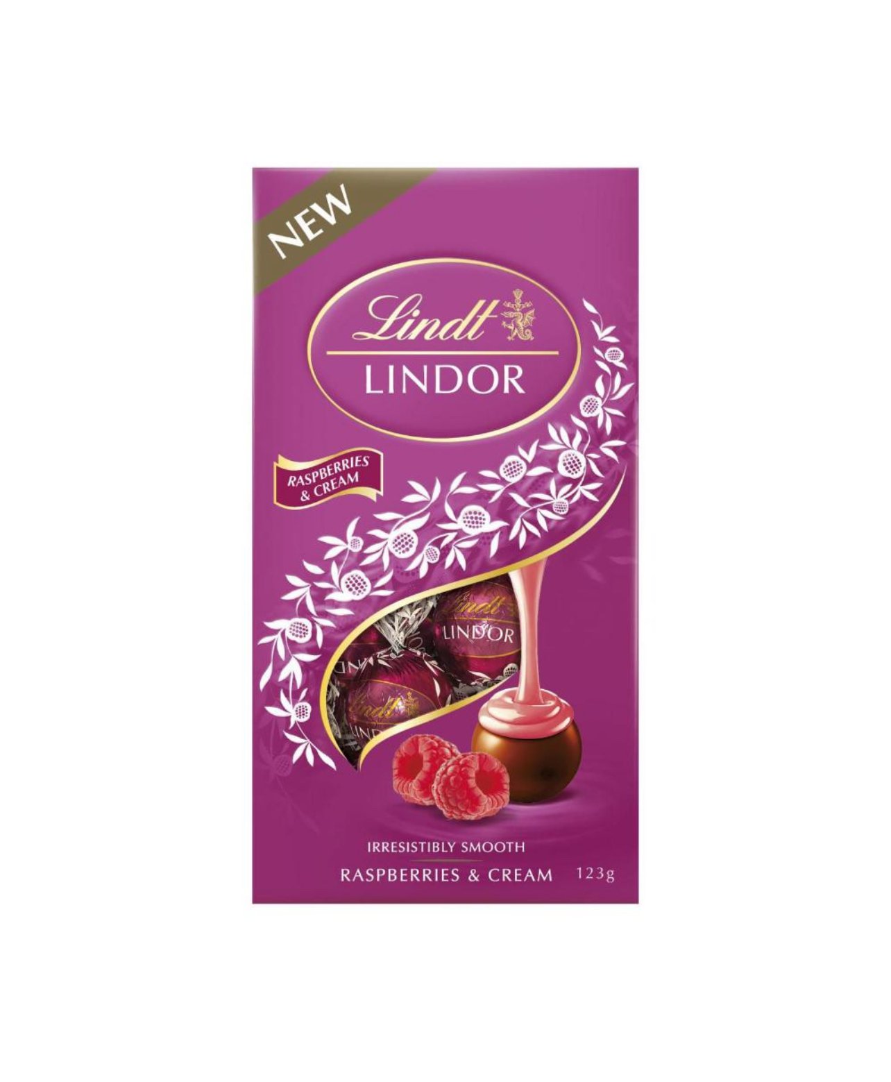 Lindt Lindor Raspberry & Cream Chocolate Bag | 123... | Everuts