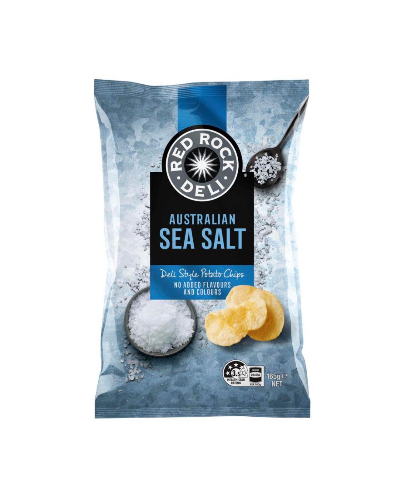 Red Rock Deli Potato Chips Sea Salt | 165g | Everuts