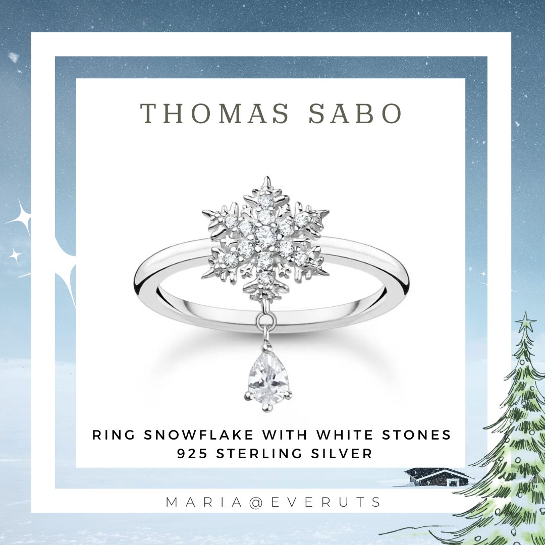 Thomas Sabo - Ring snowflake with white stones 92... | Everuts